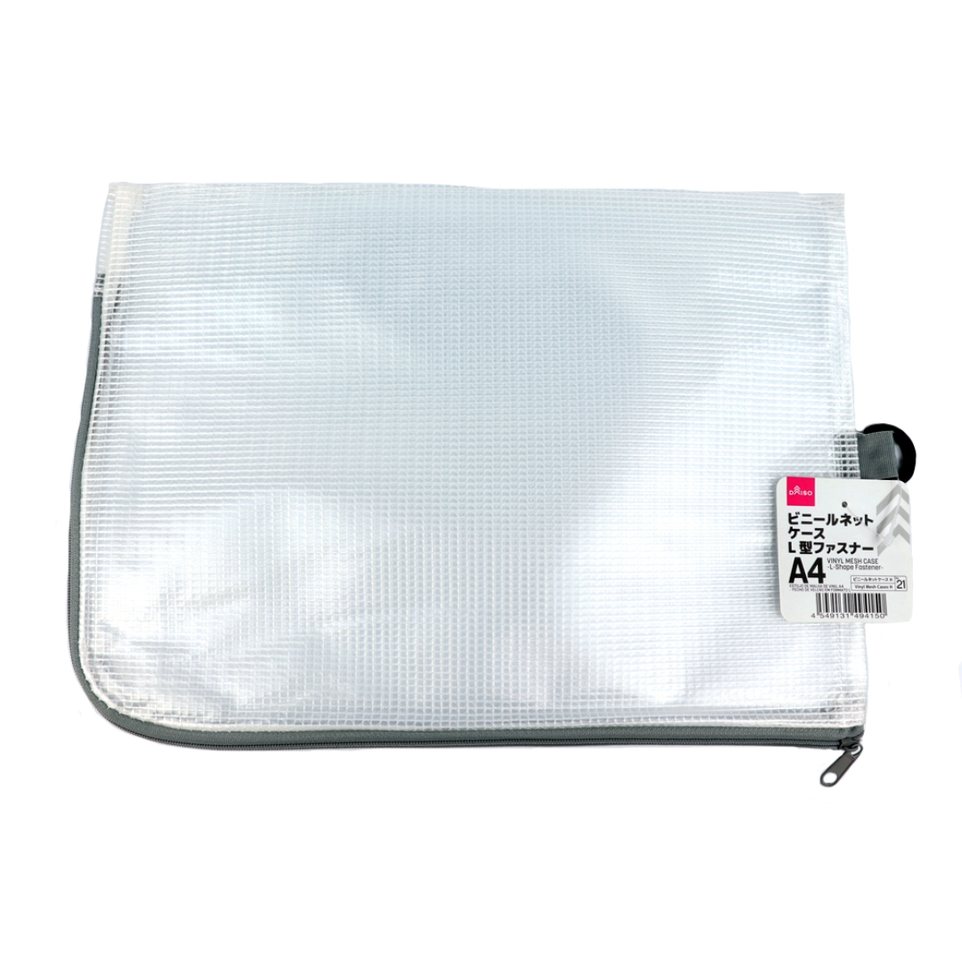 VINYL MESH CASE A4 L SHAPE FASTENER – HANAMARU JAPANESE MARKETPLACE