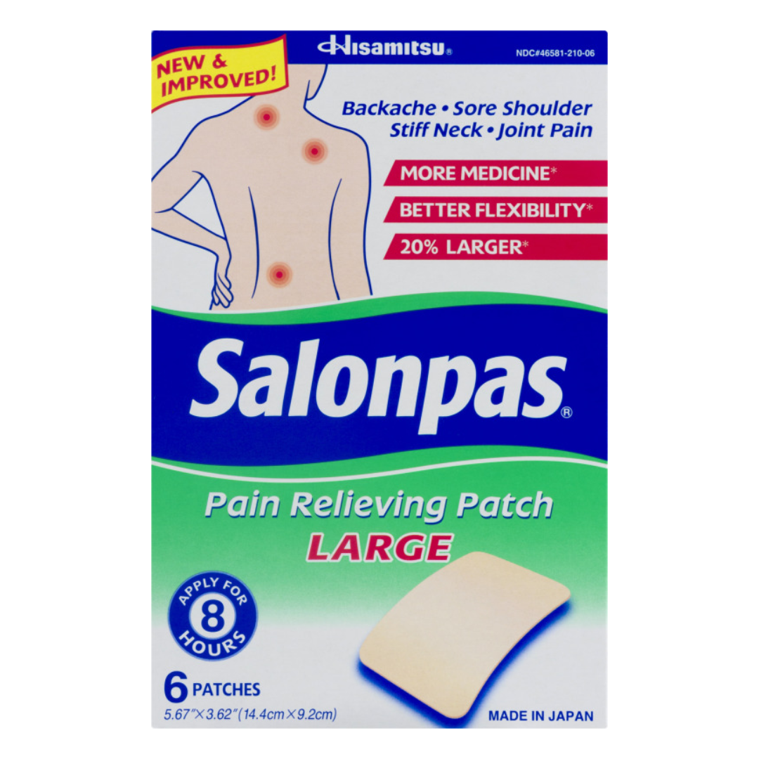 SALONPAS PAIN RELIEVING GEL PATCH LARGE 6P – HANAMARU JAPANESE MARKETPLACE