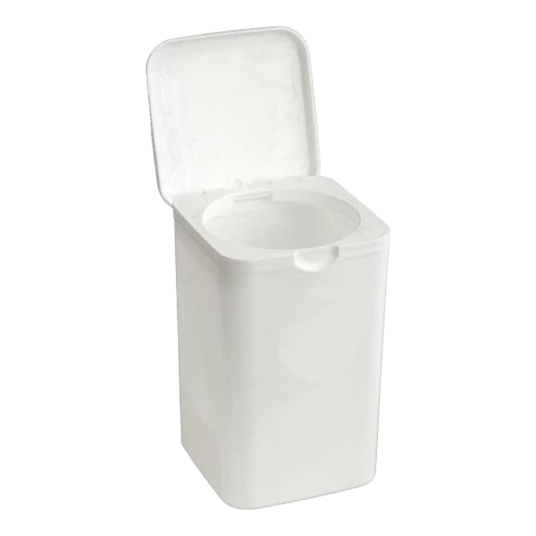 SMALL TRASH BIN FOR BATHROOM WHITE – HANAMARU JAPANESE MARKETPLACE