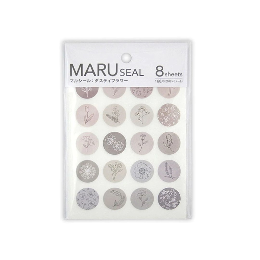ROUND STICKER SMOKY FLOWER 160PCS – HANAMARU JAPANESE MARKETPLACE